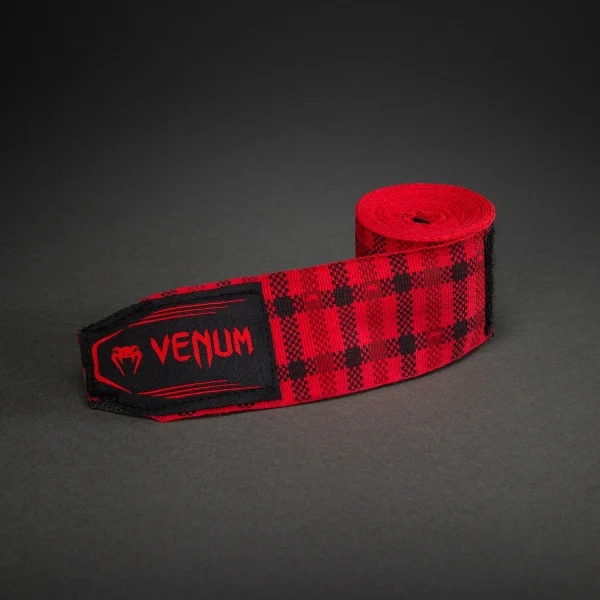 Venum Tartan Fury Red Bandaže - FightShop.si